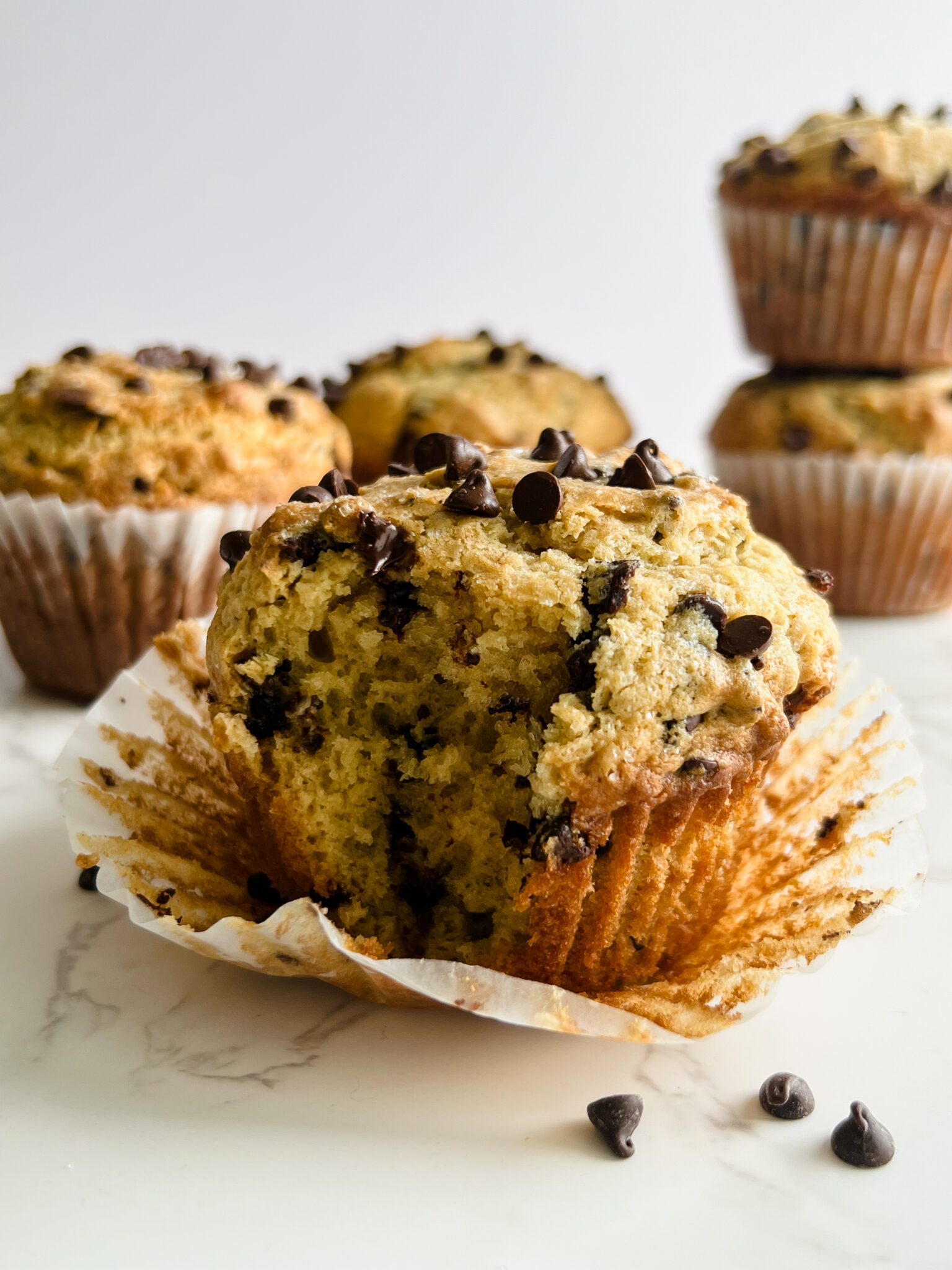 Browned Butter Chocolate Chip Muffins - Riana Bakes