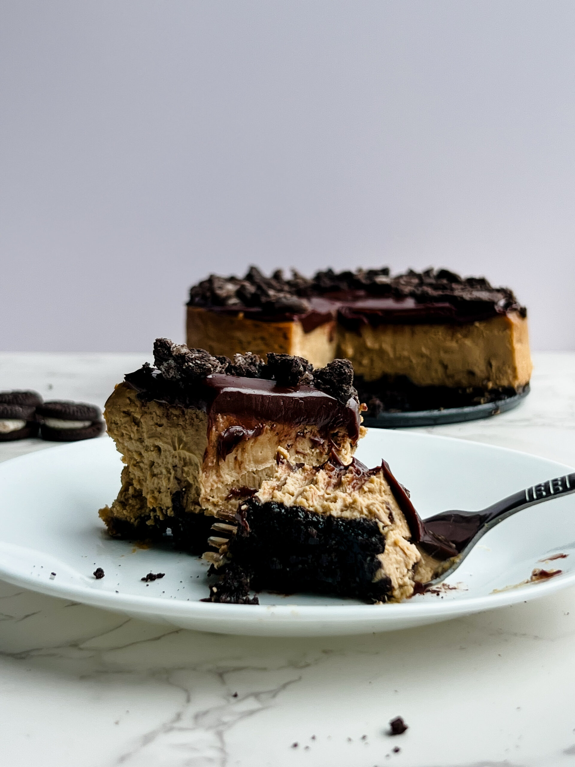 Espresso Oreo Cheesecake - Riana Bakes